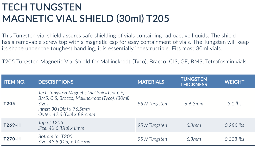Tungsten Magnetic Vial Shield – SHIELDS FOR LIFE
